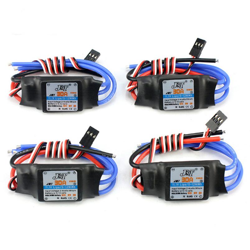4Pcs 30A Brushless ESC Speed Controller for 2-4S Lipo DIY FPV RC 4-Axis ...