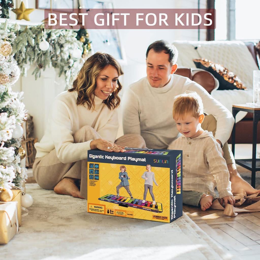Buy 6ft Floor Piano Mat for Kids & Toddlers, Giant Piano Mat, 24 Keys ...