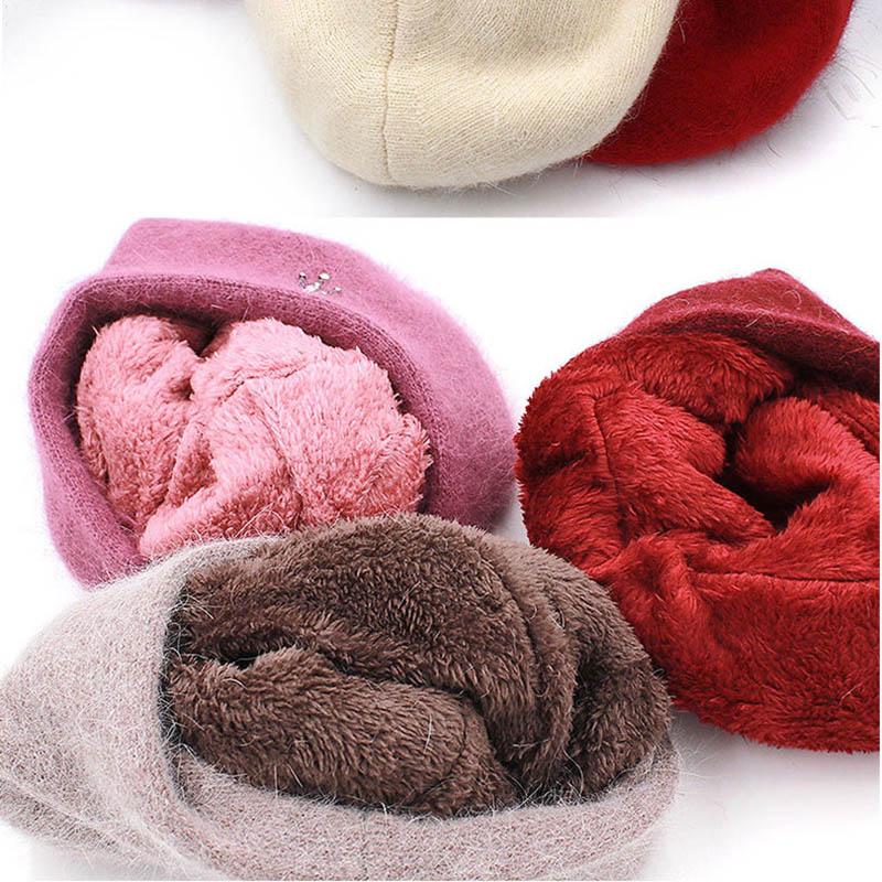 💰Kaufe Winterhut Frauen Baskenmütze Korean Printmaker Hut Warm Süßes ...