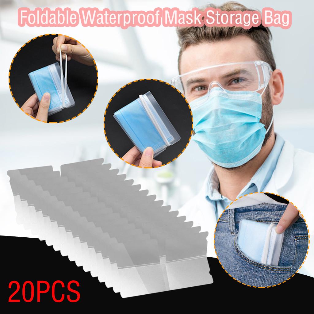 Buy Waterproof Portable Face Masks Organizer Dustproof Foldable ...