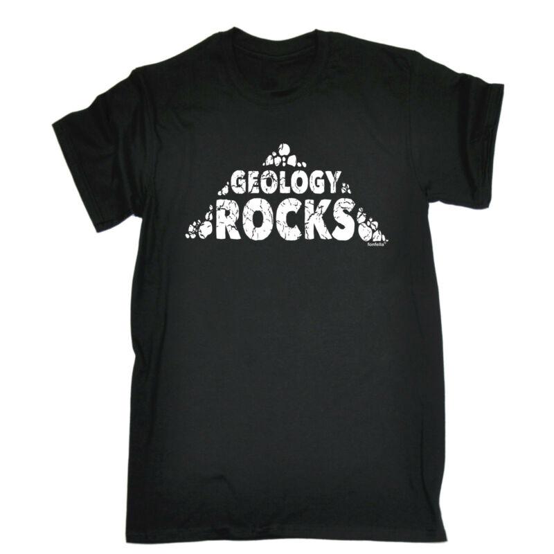 Geology Rocks T Shirt Science Geek Nerd Rock Climbing Black Cool Tee ...
