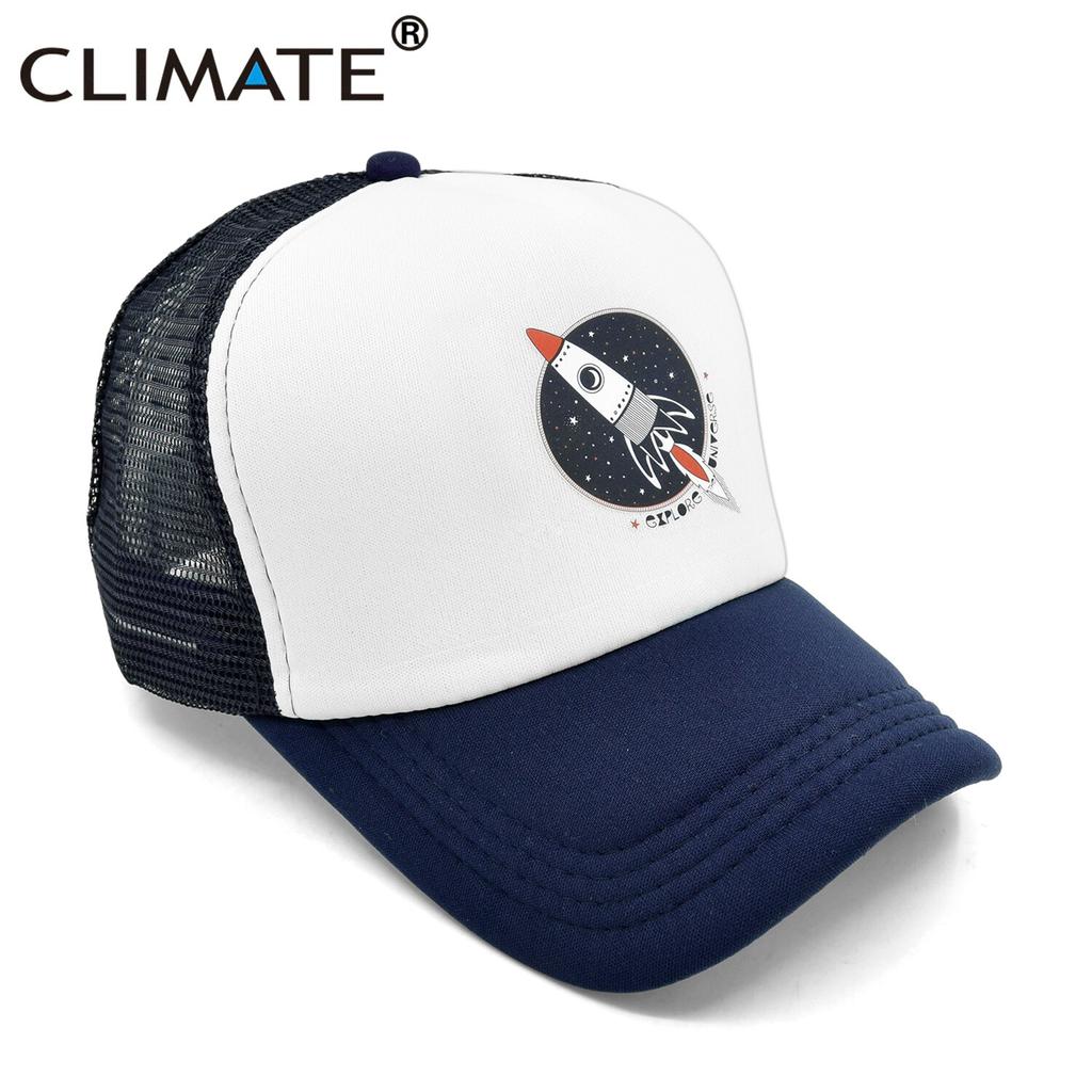 Climate Rocket Spaceship Trucker Cap Hat Male Space Universe Explorer ...