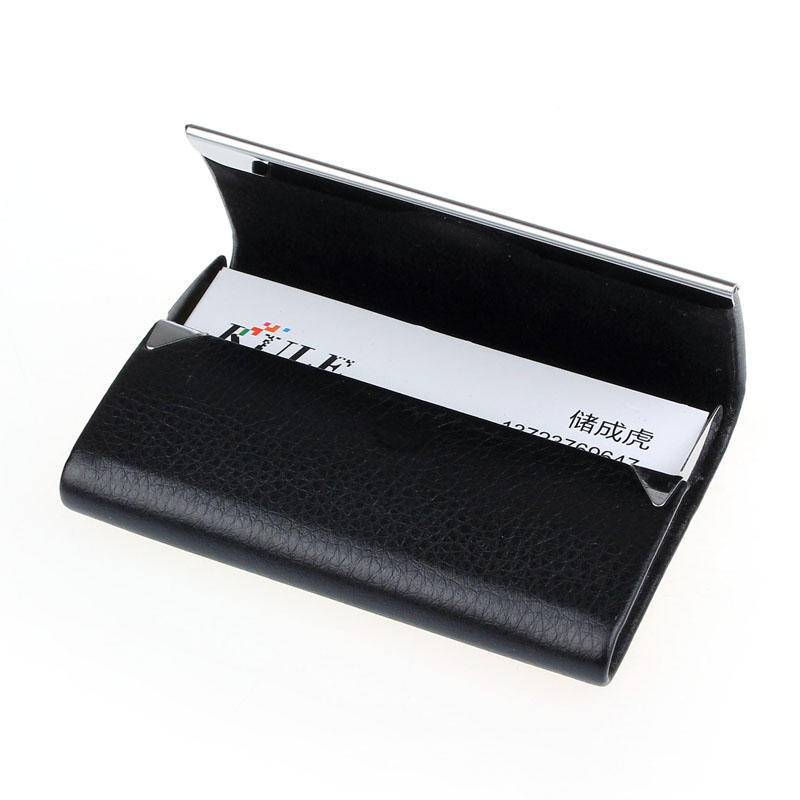 Buy [PLU] New Leather Business Credit Card Name Id Card Holder Case ...