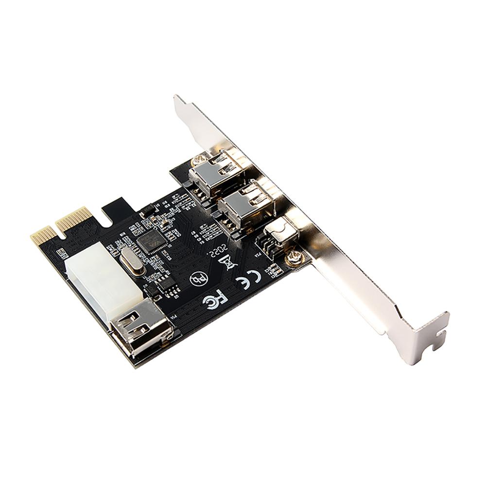 Cheap PCIE to 1394 Adapter Card PCIE x1 to 3port DV Highdefinition ...