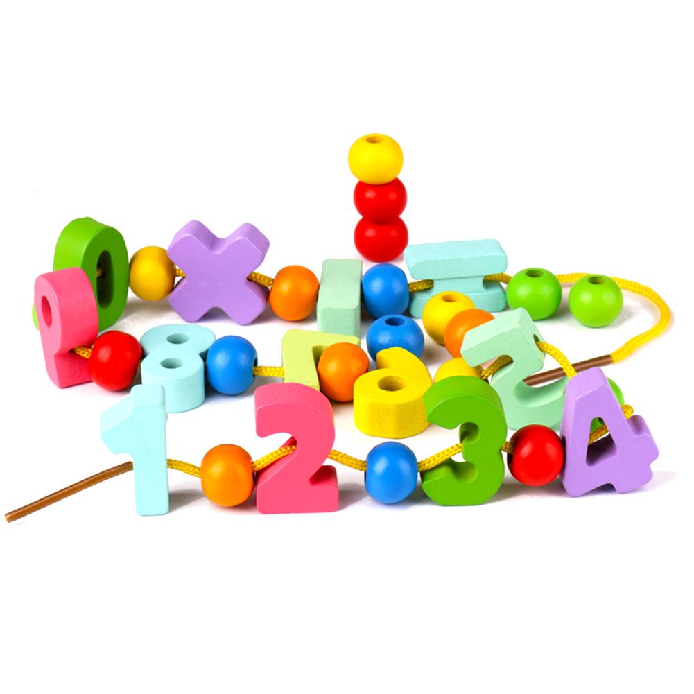 Numbers Beads Enlightenment Early Learning Baby Toys Threading Building ...