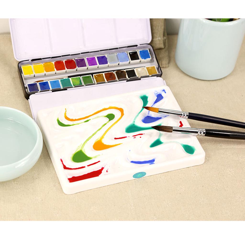Buy Plastic Watercolor Paint Tray Palettes Trays for DIY Crafts Art ...