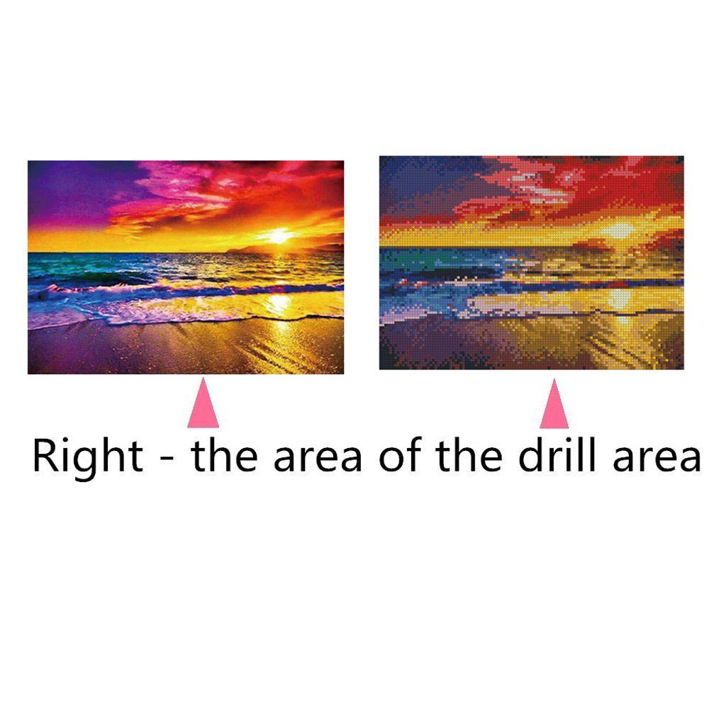 Buy DIY Home Decor Sunset Beach Handcraft Full Drill 5D Diamond ...