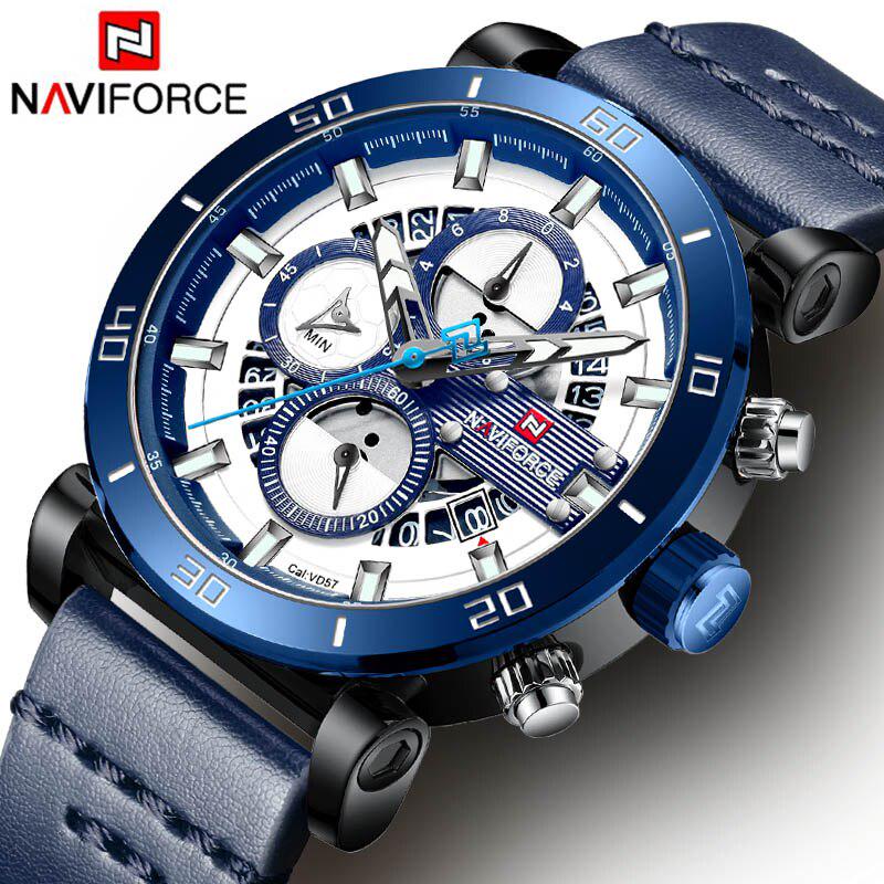 Buy NAVIFORCE Gold Watch Men Gold Waterproof Quartz Sport Watch Man ...
