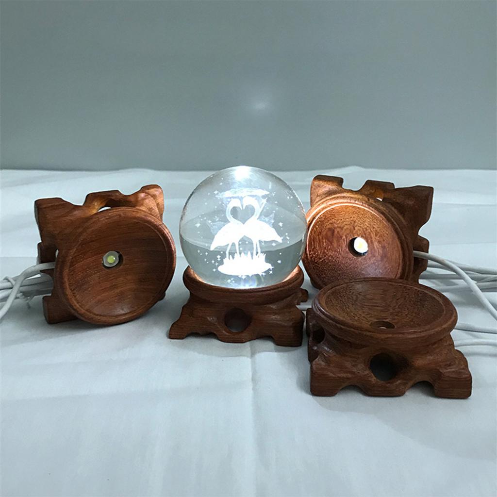 Buy DIY Solid Wood Led Light Dispaly Base LED Lights Display Base ...