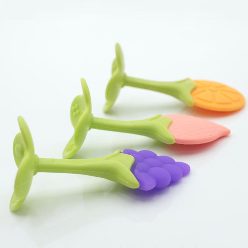 Buy Baby Silicone Gum Bite Bite Stick Toy Newborn Creative Fruits ...