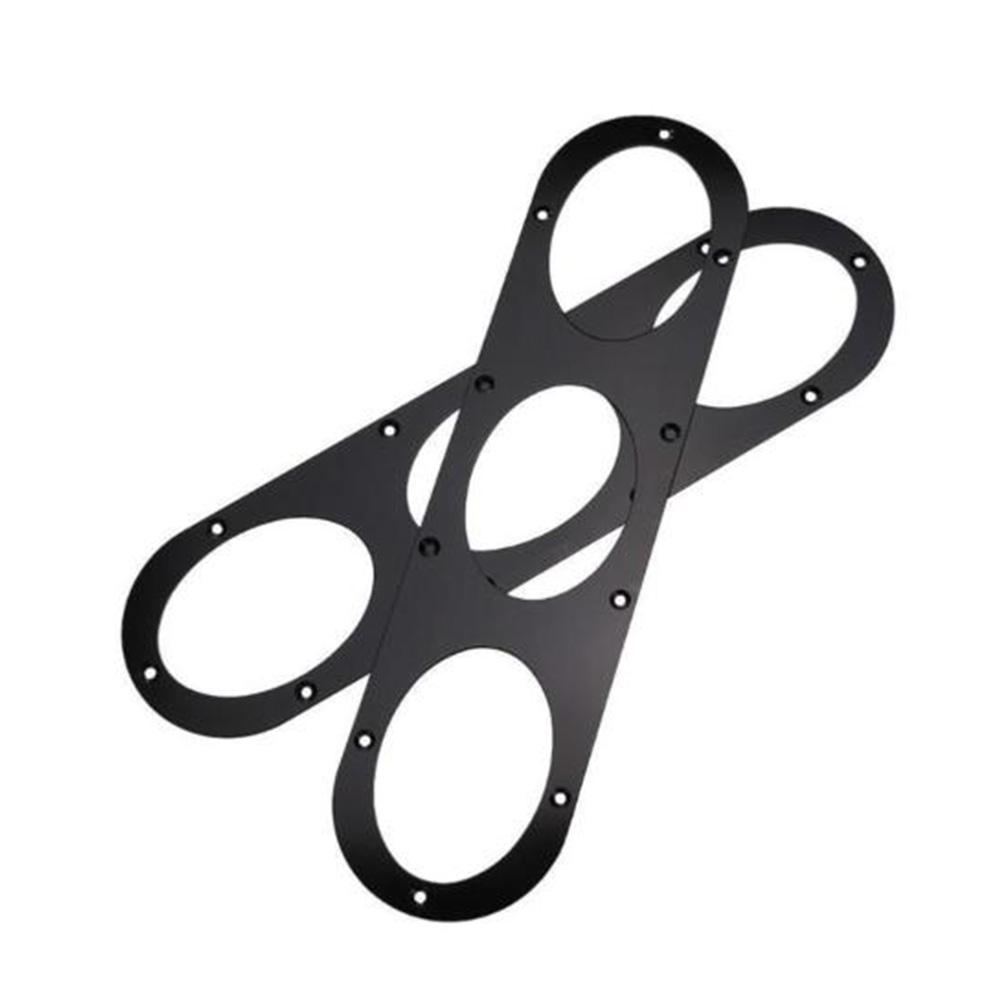 Buy 2* Universal Black Aluminum Rear Bumper Air Diversion Diffuser ...