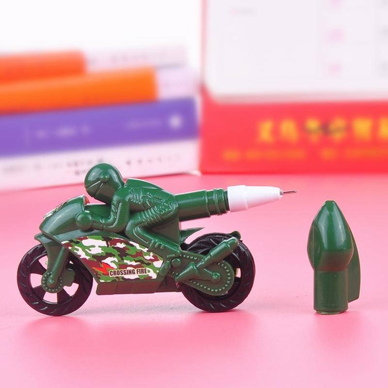Buy 2pcs Cool Camouflage Motorcycle Shape Gel Pen Personalized Black ...
