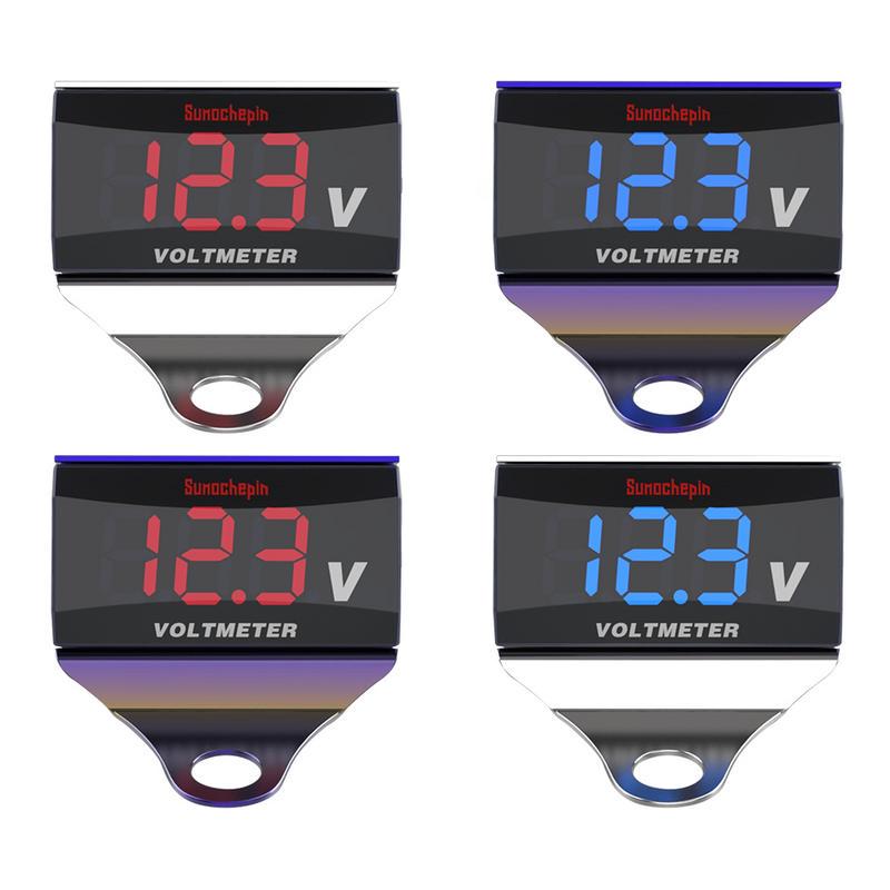 Buy 12V LED Digital Display Voltmeter Car Motorcycle Voltage Volt Gauge ...