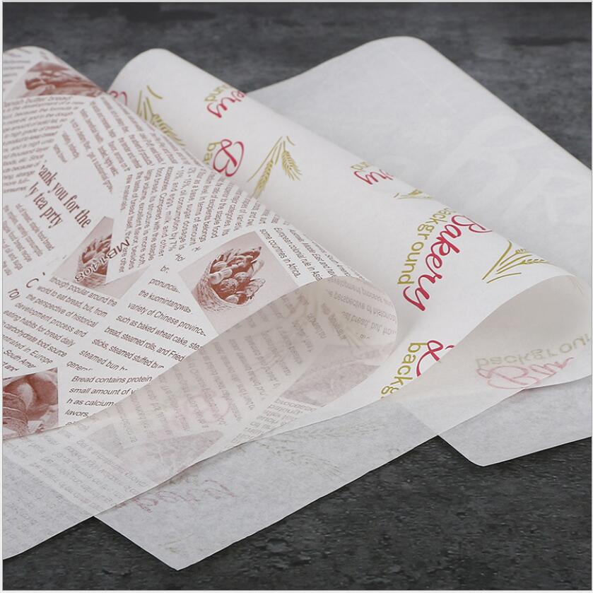 Buy 100pcs 10.23x14.17in Coated Oil-proof Cake Wrapping Paper Bread ...