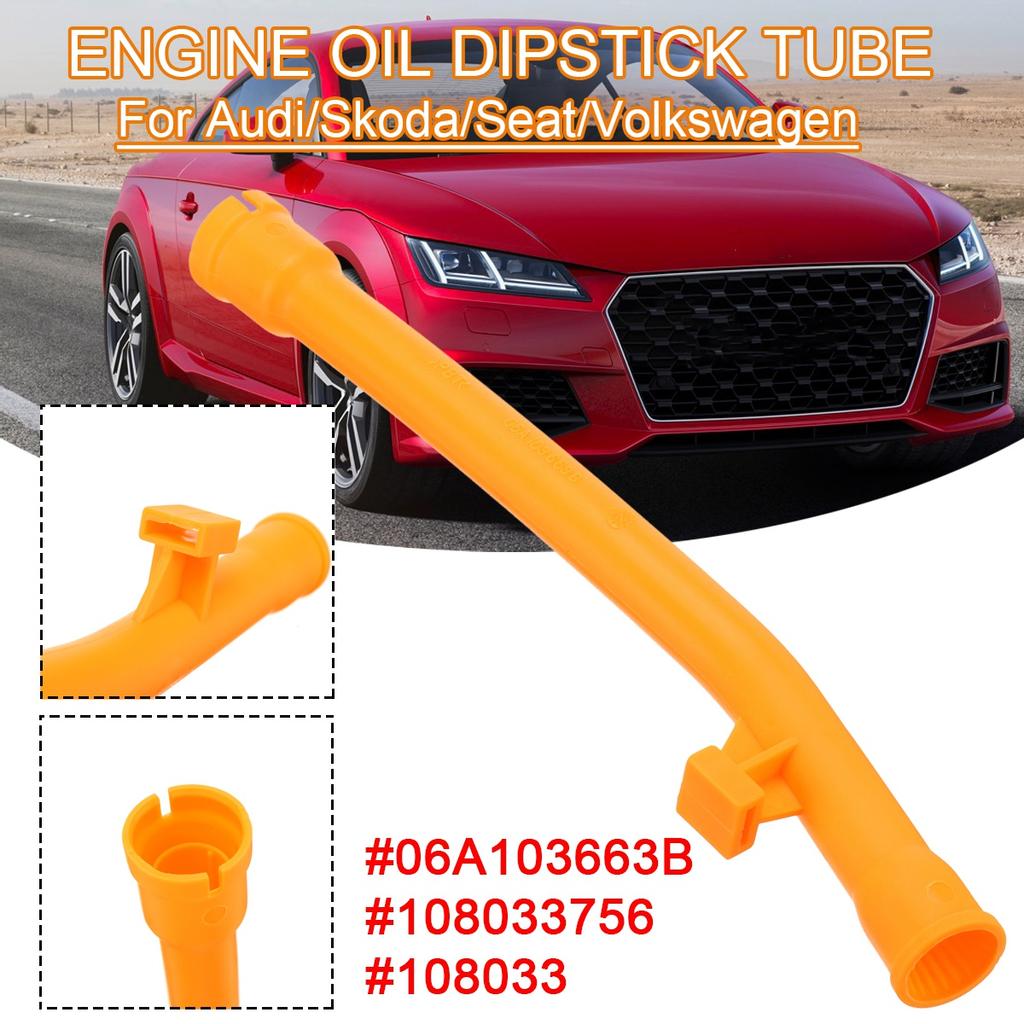 Buy 1 Set Engine Dipstick Insert Guide Funnel Tube Locator For Audi ...