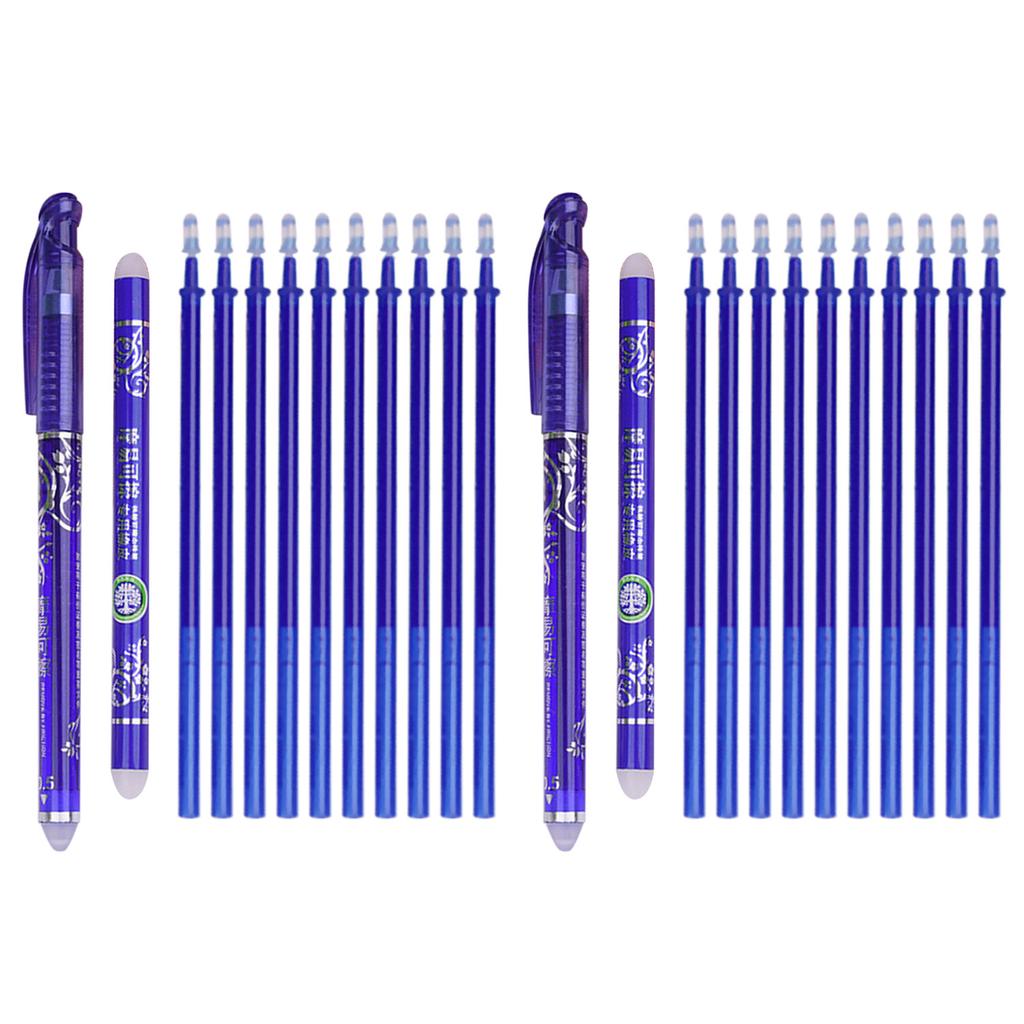 Buy Friction Erasable 0.5mm Gel Ink Pens Set with Refill Eraser Stick ...