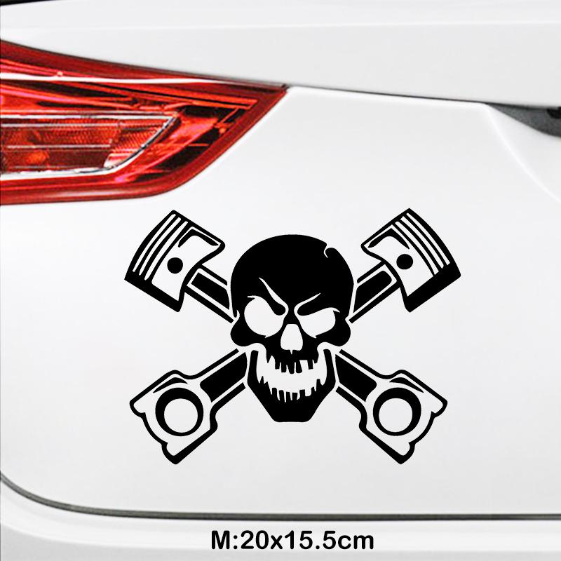 Perets sticker death skull on car funny vinyl stickers for auto stying ...