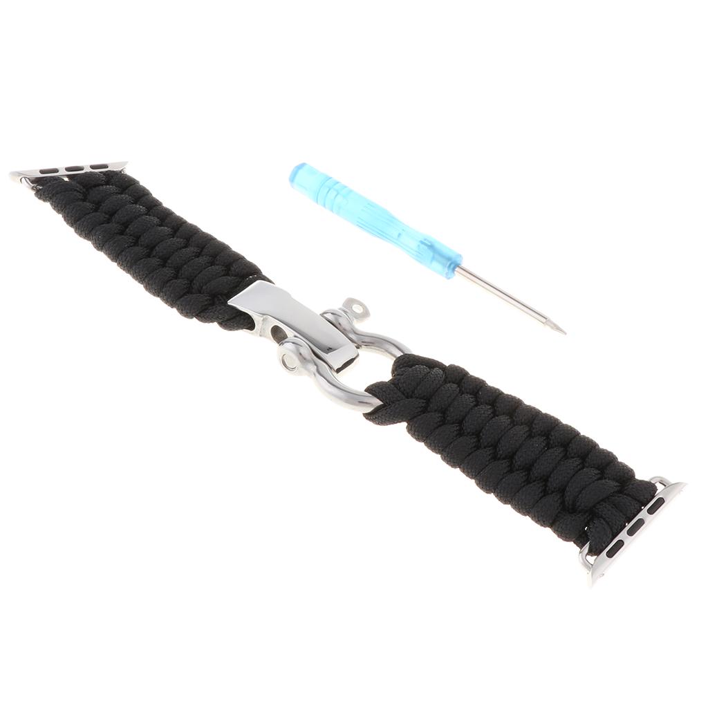 Buy Nylon Rope Watch Band Replacement Fitness Strap for iWatch 3/4 ...
