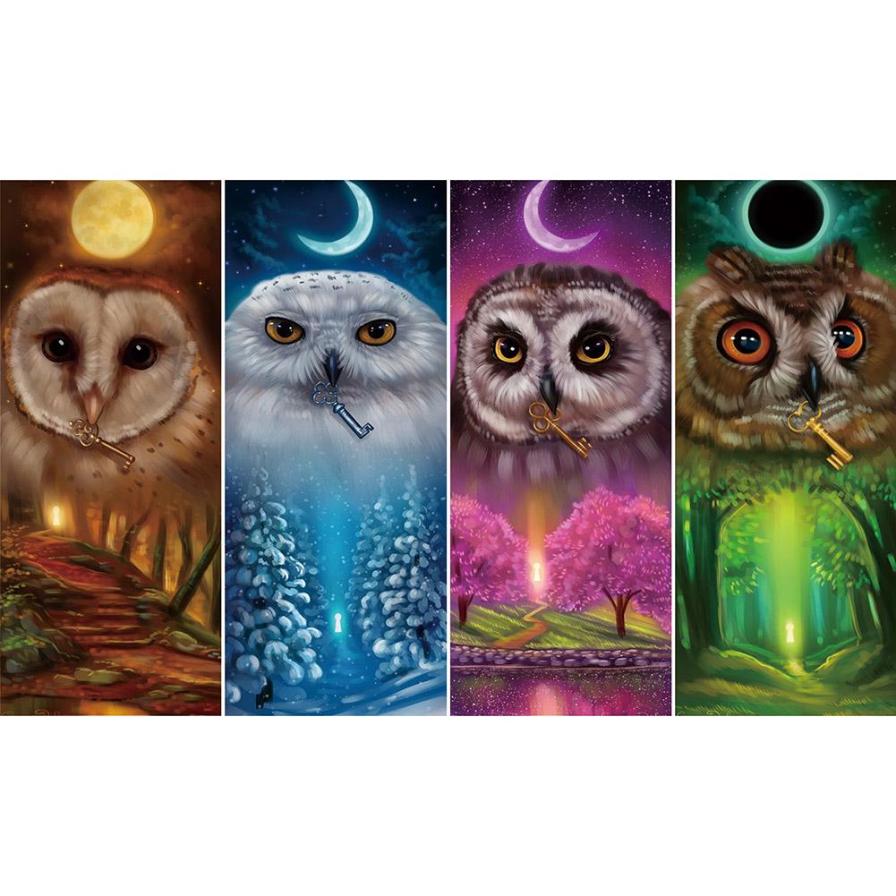 4pcs 5D DIY Full Drill Diamond Painting 4 Seasons Eagle Cross Stitch Kit uygun fiyatlı satın ...