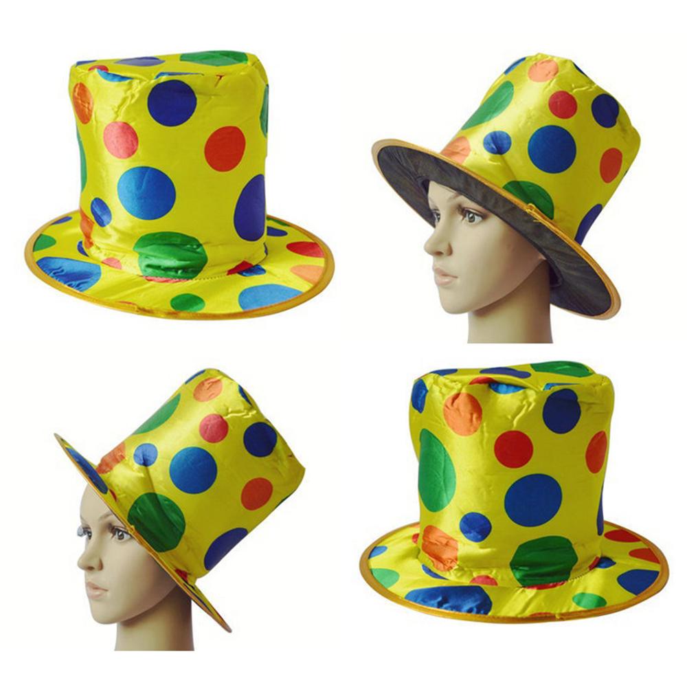 Buy Polka Dot Clown Hat Circus Carnival Halloween Party Clown Cap ...