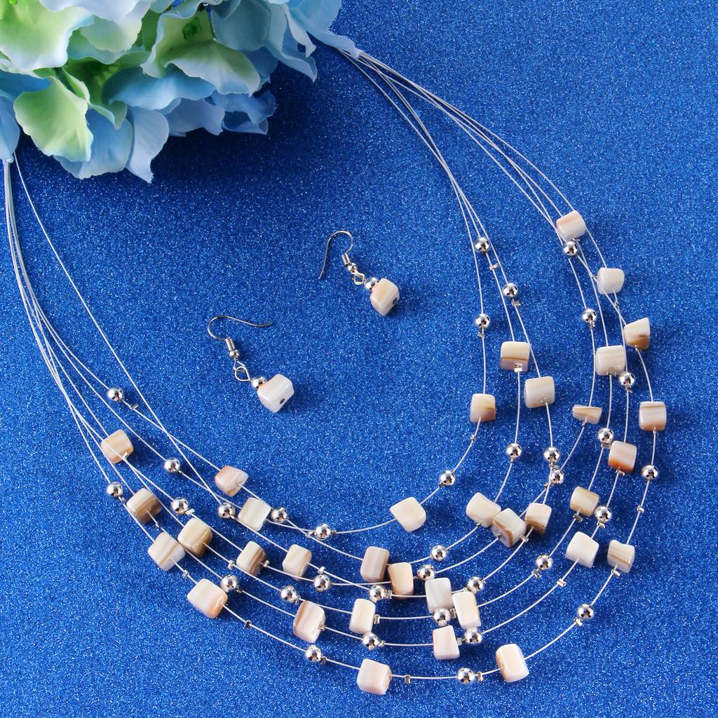 Cheap Exquisite Handmade Earrings Jewelry Necklace Pearl Multilayer ...