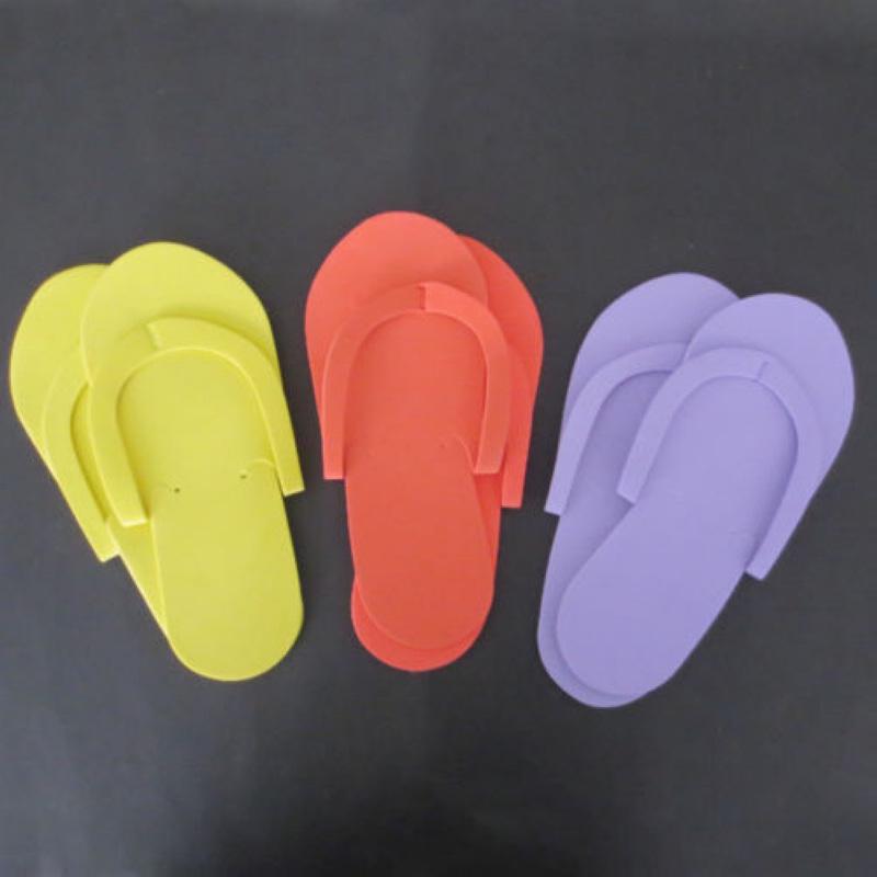 Buy One Size 6 Pairs Disposable Foam Slippers for Salon Spa Pedicure ...