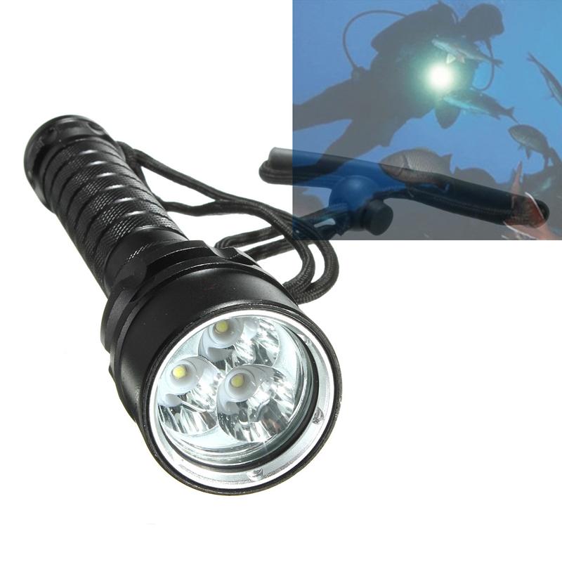 Buy 15000LM 3x XM-L2 T6 Diving Flashlight LED Scuba Torch Underwater ...