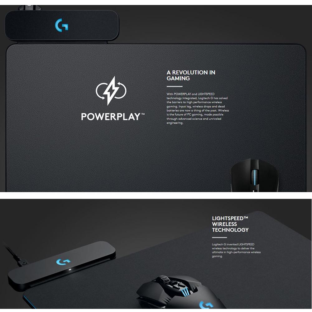 Logitech G PowerPlay RGB Wireless Charging Mouse Pad for G703 Hero/G903 ...