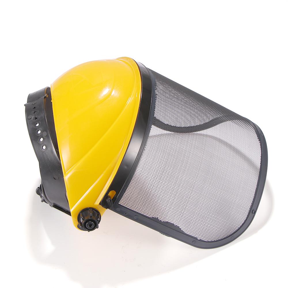 Buy Garden Grass Trimmer Safety Helmet Hat with Full Face Mesh Visor at ...