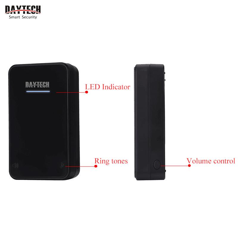 Wireless Door Bell IP44 Doorbell 300M Range 6 Volume 48 Ring Tones Door ...