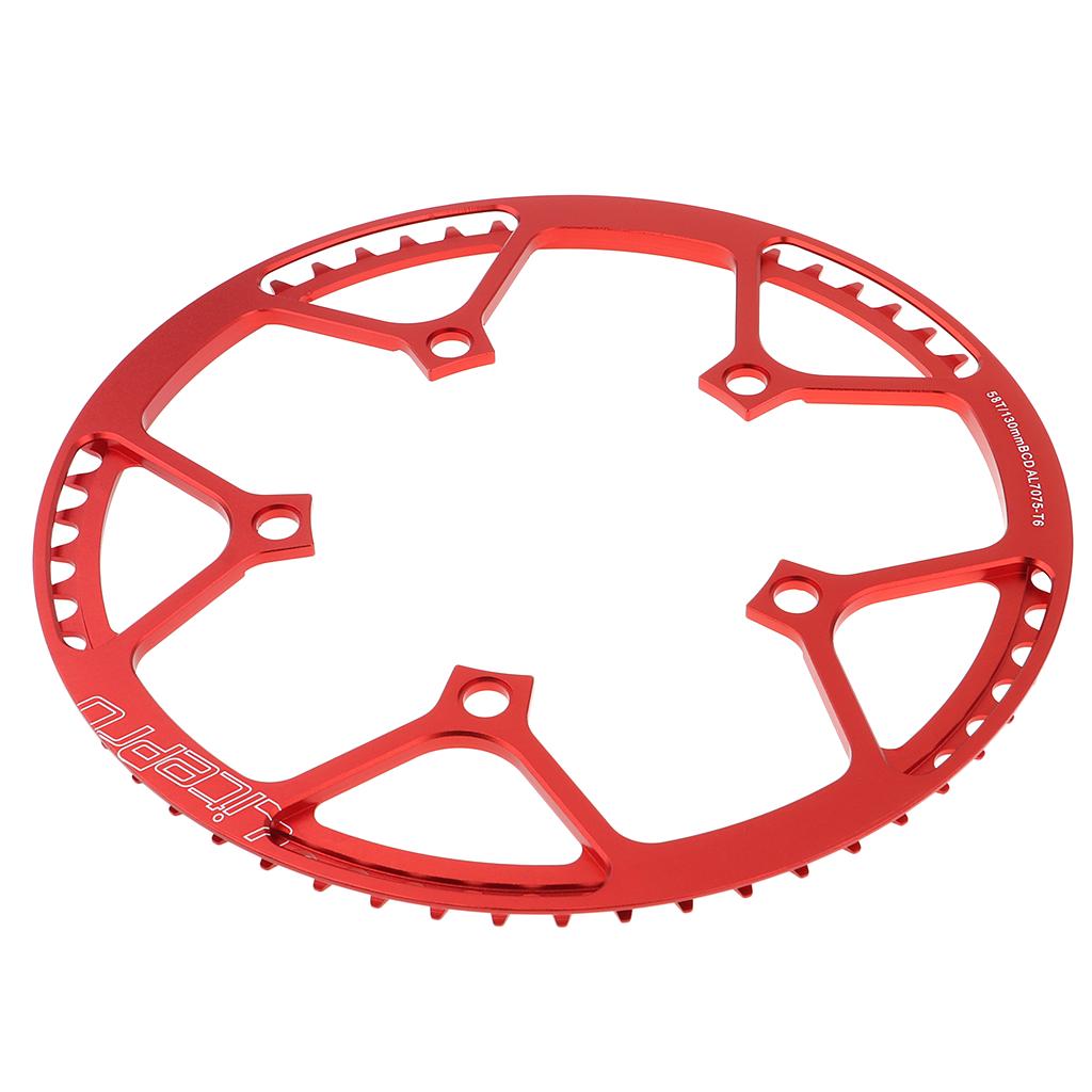 Buy 45T 47T 53T 56T 58T Chainring 130 BCD Single Speed Chain Ring Red ...