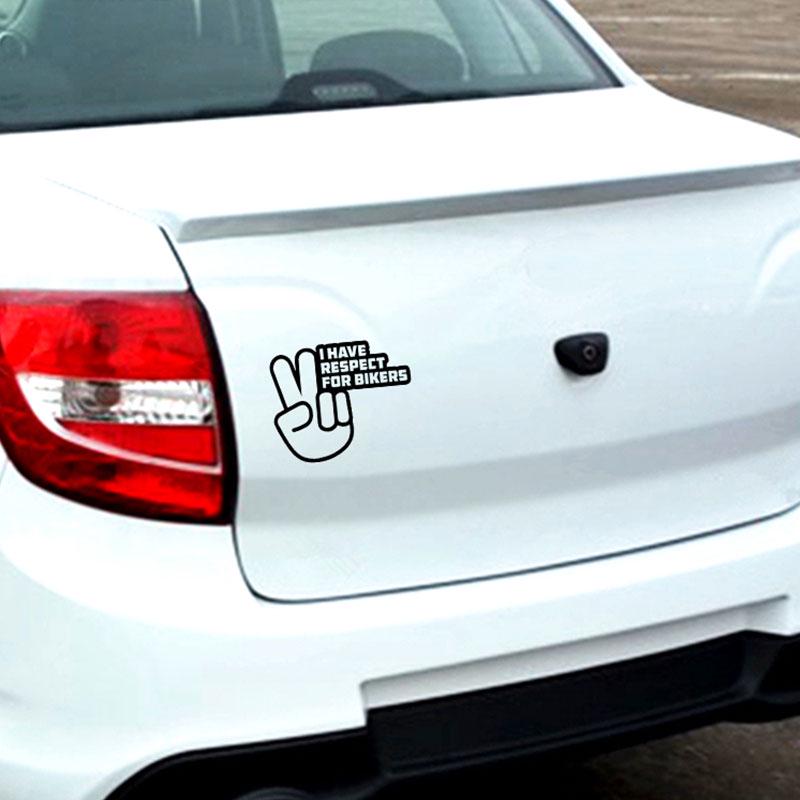 Buy Perets Funny Sticker I Respect Biker Stickers Auto Products ...