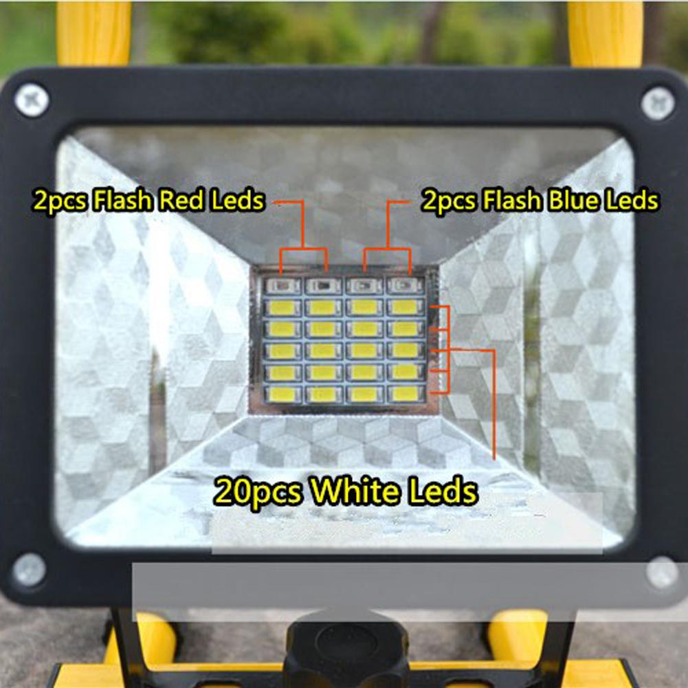 Cheap Portable Waterproof IP65 24 LED Flood Emergency Light SpotLights ...