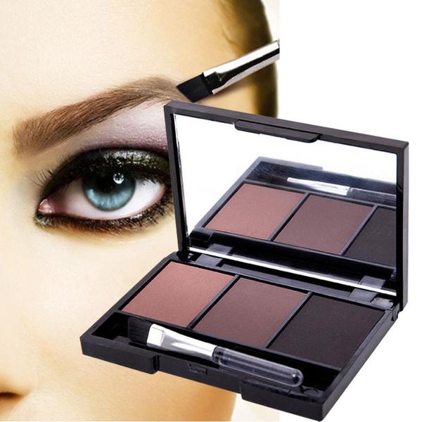 Waterproof 3 Colour Eyebrow Powder/Shadow Palette Make Up Eyebrow With ...