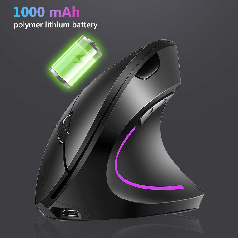 Souris verticale ergonomique sans fil, Rechargeable, pour ordinateur de ...