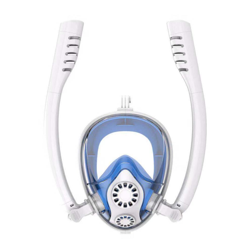 Buy Double Breath Tube Swimming Mask Full Face Under Water Snorkel ...