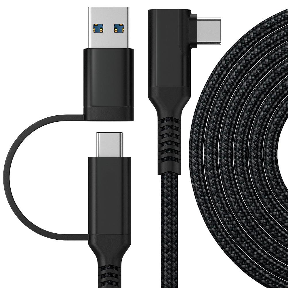 Buy 2 in 1 Link Cable USB3.1+Type-C for Oculus Quest 2 Black 3 m/5 m at ...