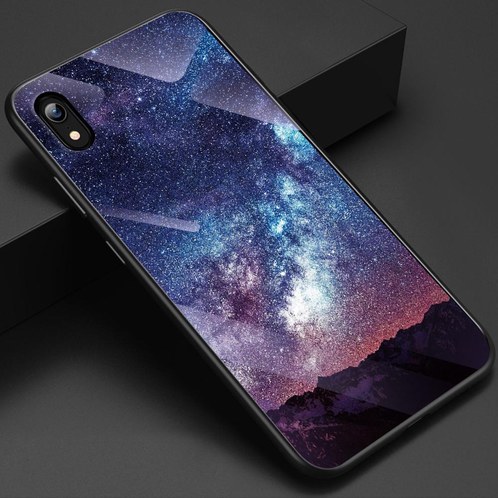 Buy Fashion Couple Love Pattern Phone Case HD Tempered Glass Back Cover ...
