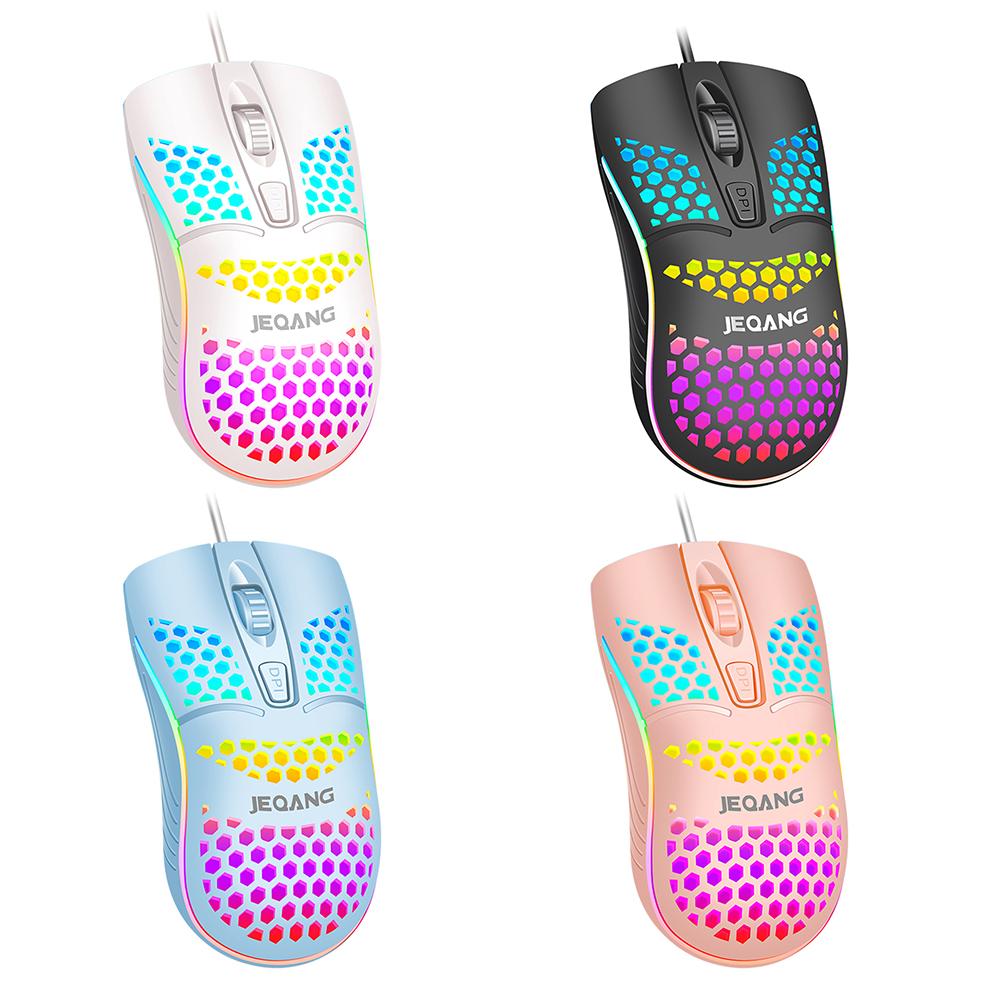 JM-G102 Honeycomb Wired USB Mouse 1600 DPI Ratones ópticos ajustables para juegos comprar a buen ...