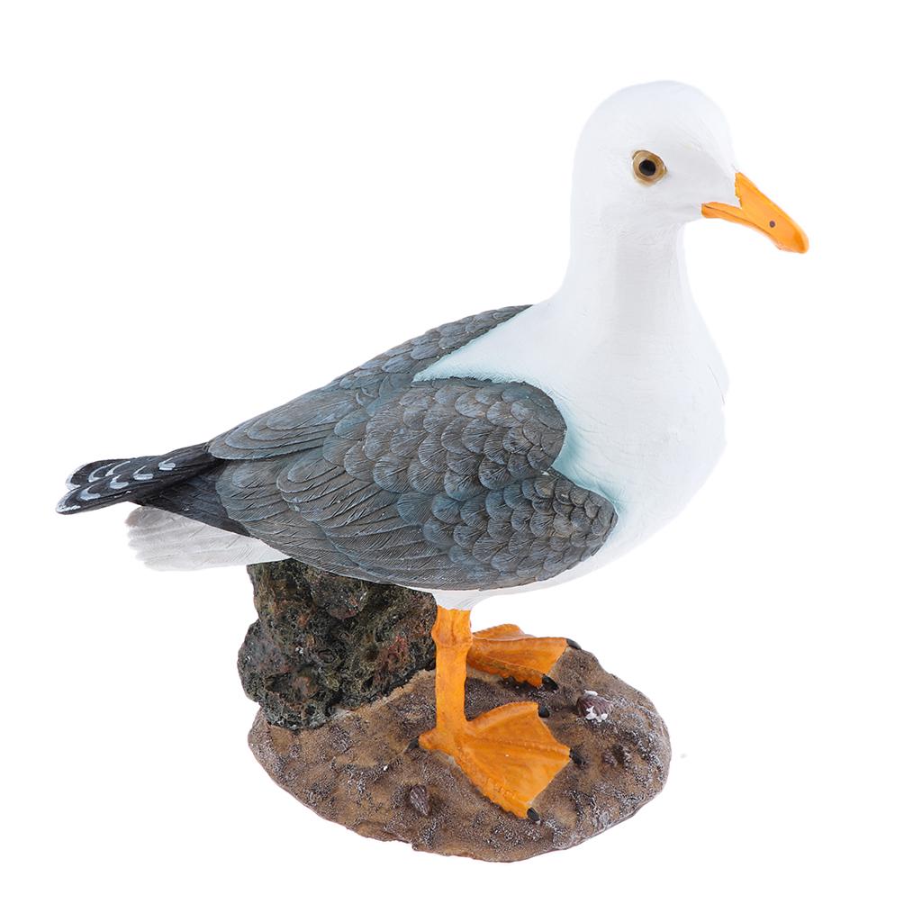 Buy Resin Craft Seagull Statue Garden Lawn Ornament Animal Sculpture ...
