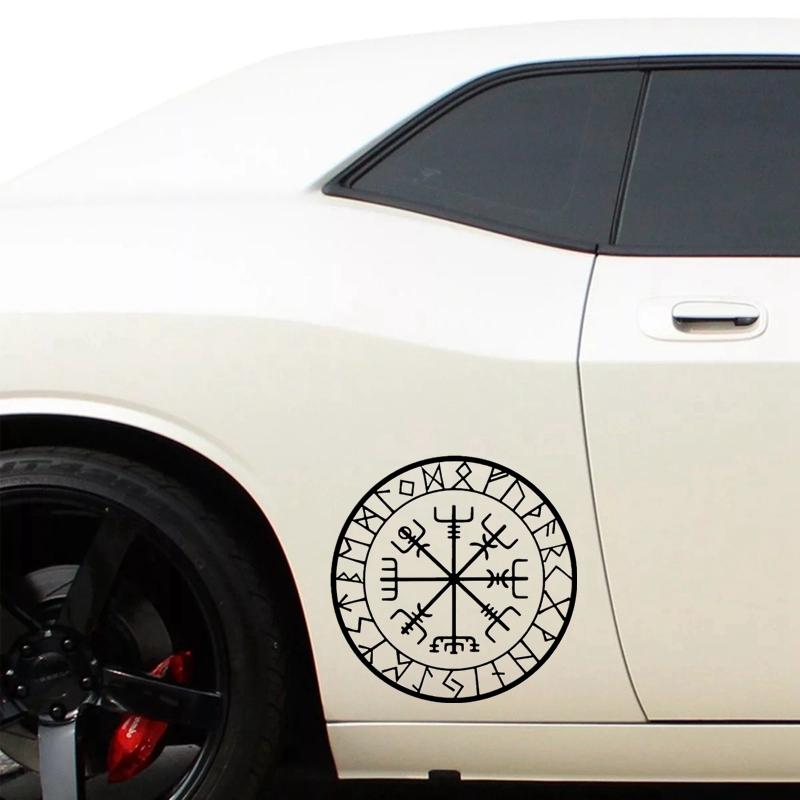 Buy CK20807# Viking Protection Runes Vegvisir Compass Meval Car Sticker ...