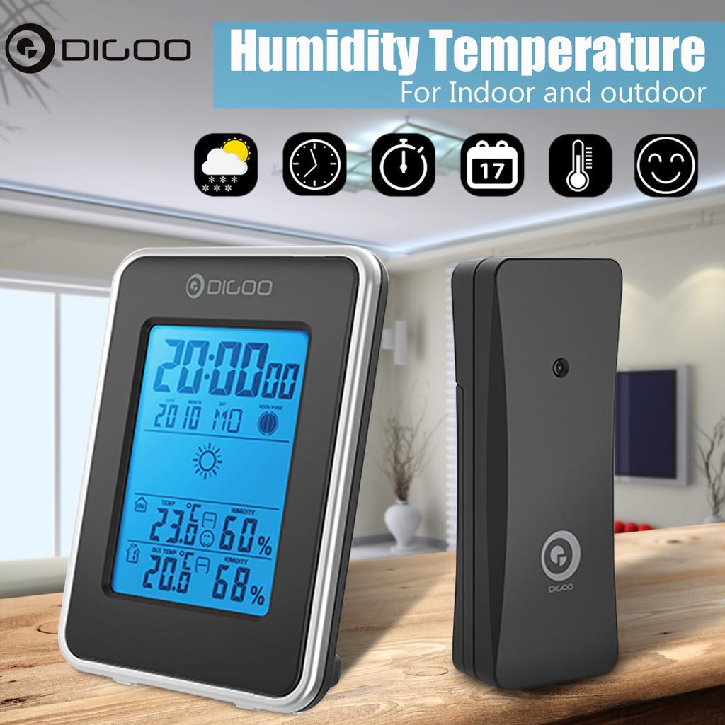 Buy Digoo DG-TH1981 Mini Weather Station Thermometer Wireless ...