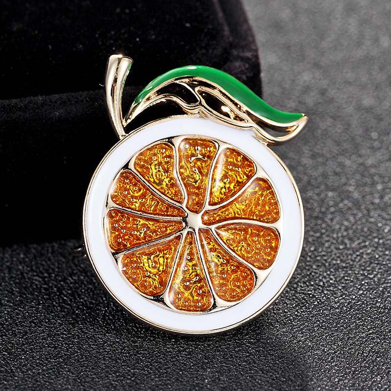 Buy Lemon Shape Brooches Corsage Fashion Women Enamel Pin Brooch Hats ...