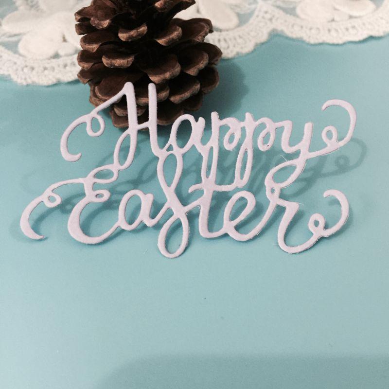 Happy Easter Metal Cutting Dies Stencil DIY Scrapbooking Album Stamp ...