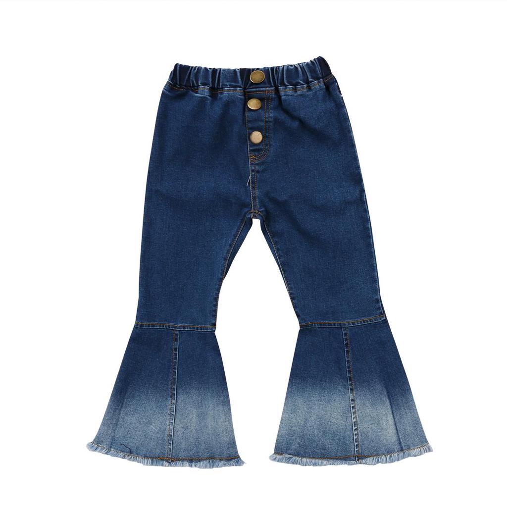 Satın alın Toddler Bebek Çocuk Kızlar Pantolon Denim Bell Alt Pantolon ...