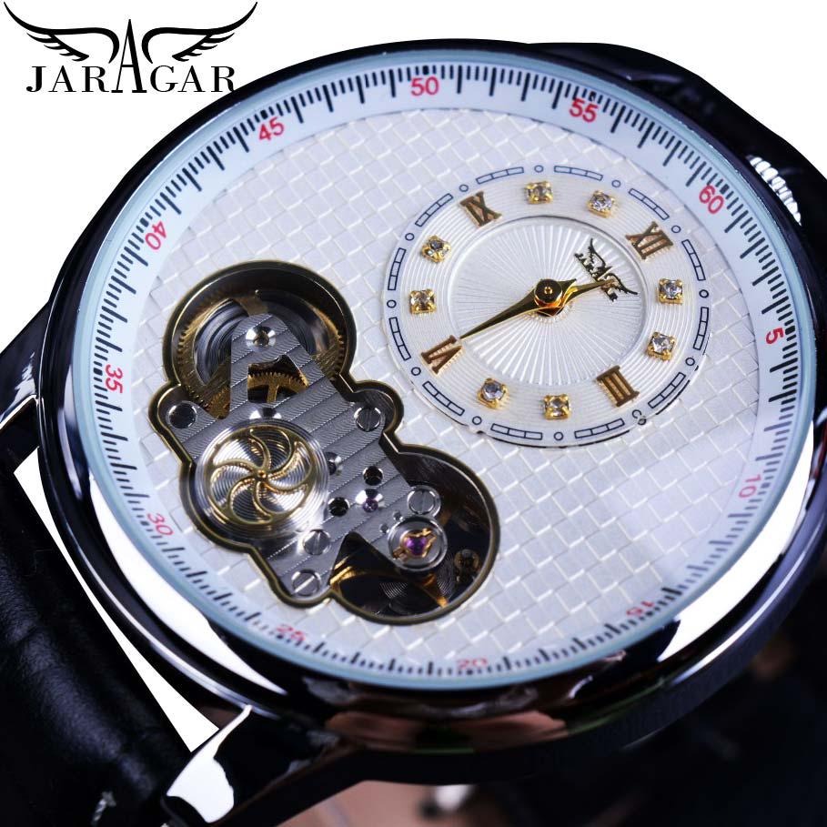 Buy JARAGAR Mens Classic Movement Design Automatic Quartz Skeleton ...