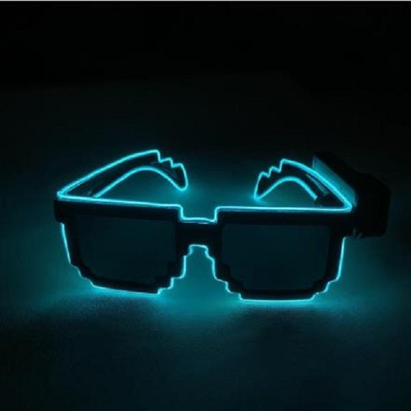 Buy 8 Bit Glasses LED Flashing Glasses Glowing Party Supplies Luminous ...