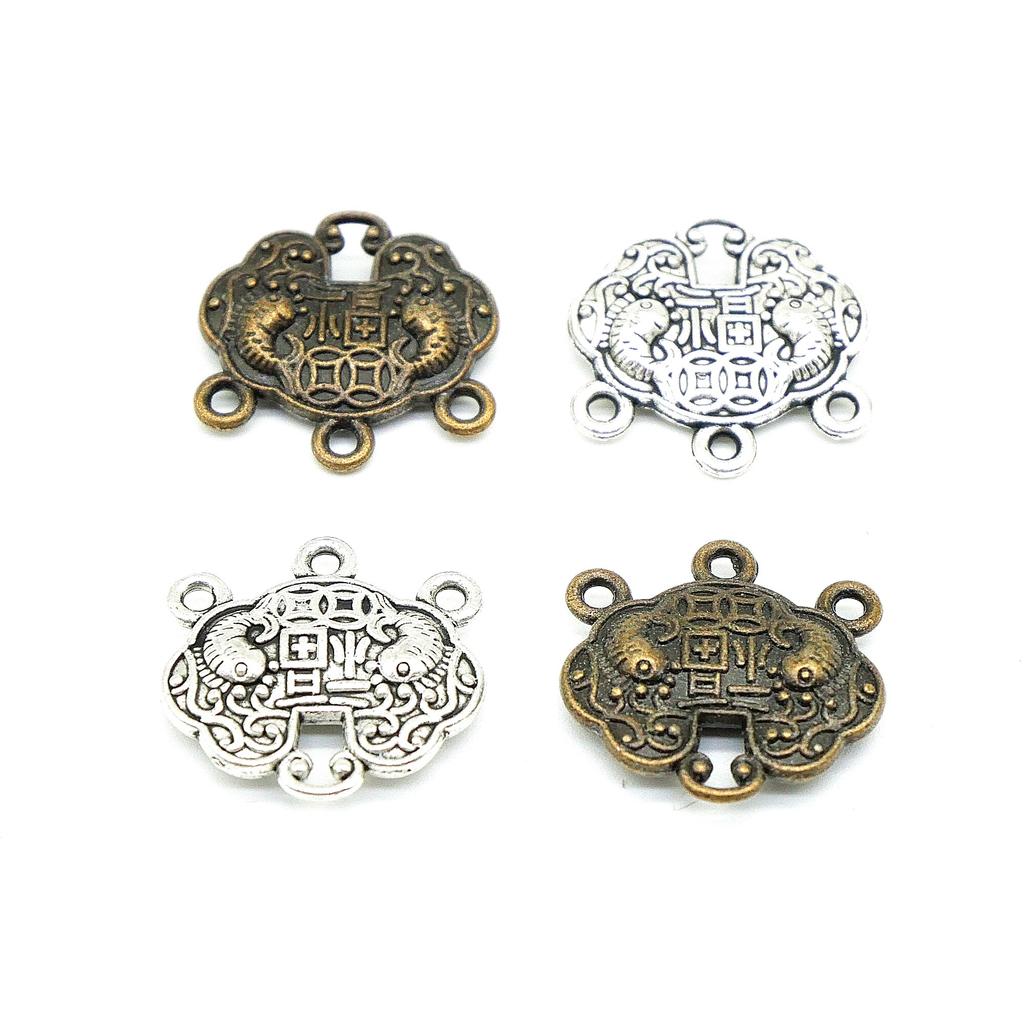 Cheap Fashion 6 pcs chinese words Peace lock charms fit DIY handmade ...
