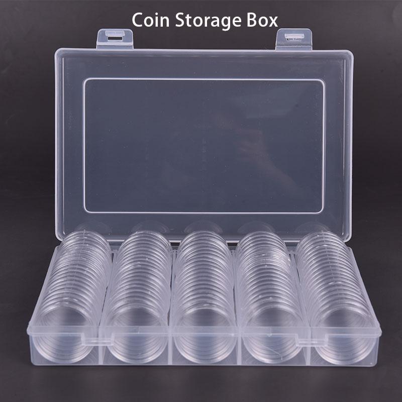 Buy 100Pcs/Lot Transparent Plastic Coin Holder Collecting Box Case For ...