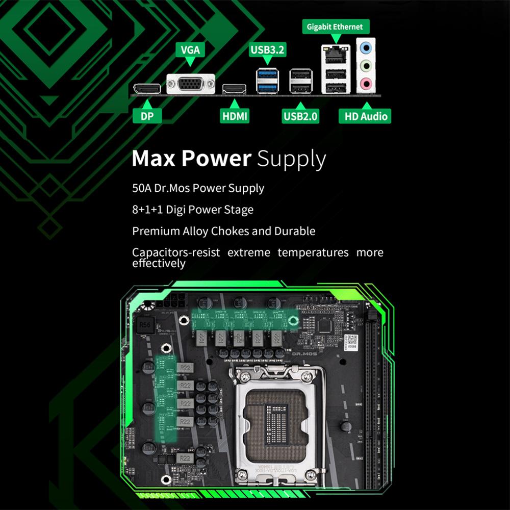 Buy MAXSUN Motherboard Challenger H610M SATA 3.0 M.2 Support Intel 12th 12100 12400 Generation ...